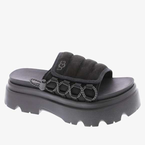 UGG | Shoes | Ugg Black Callie Platform Slide Sandals Women Us 9 Euc ...
